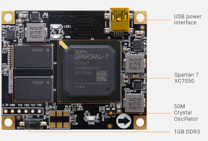 ALINX AMD Xilinx Spartan 7 XC7S50 FPGA SoM system-on-module